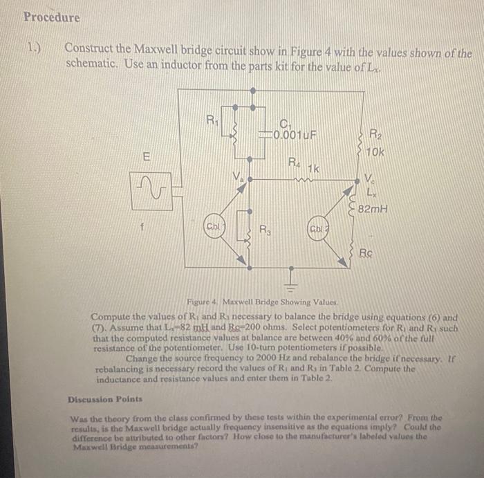 Please help with R1 and R3 values Procedure 1.) | Chegg.com