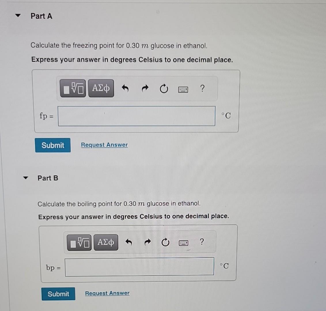 Solved Using data from the table, calculate the freezing and | Chegg.com