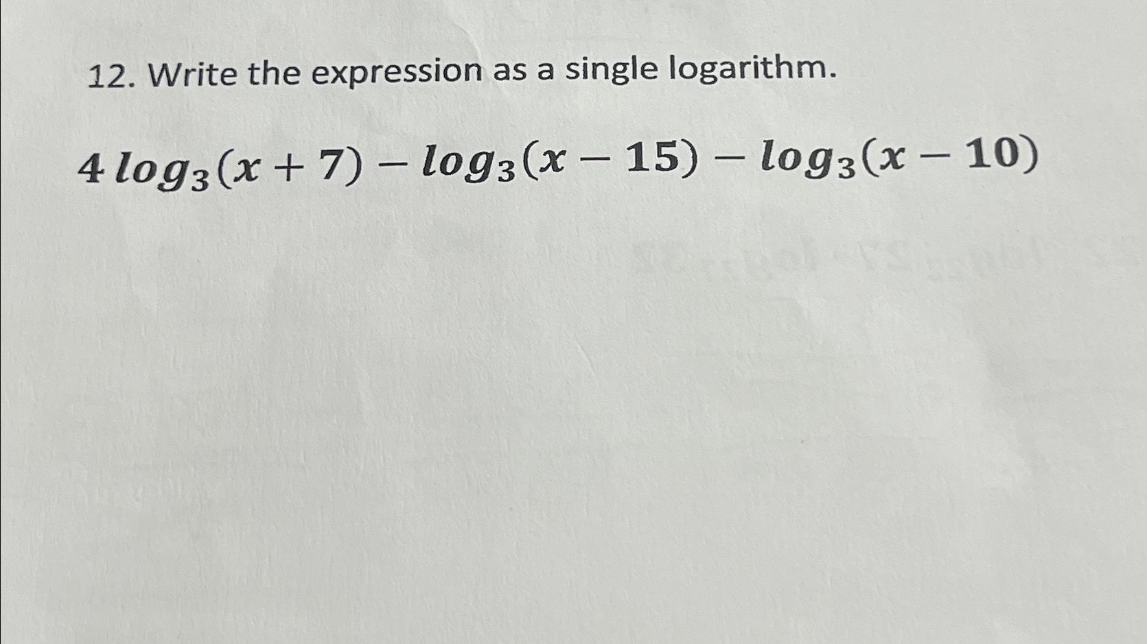 Solved Write the expression as a single | Chegg.com