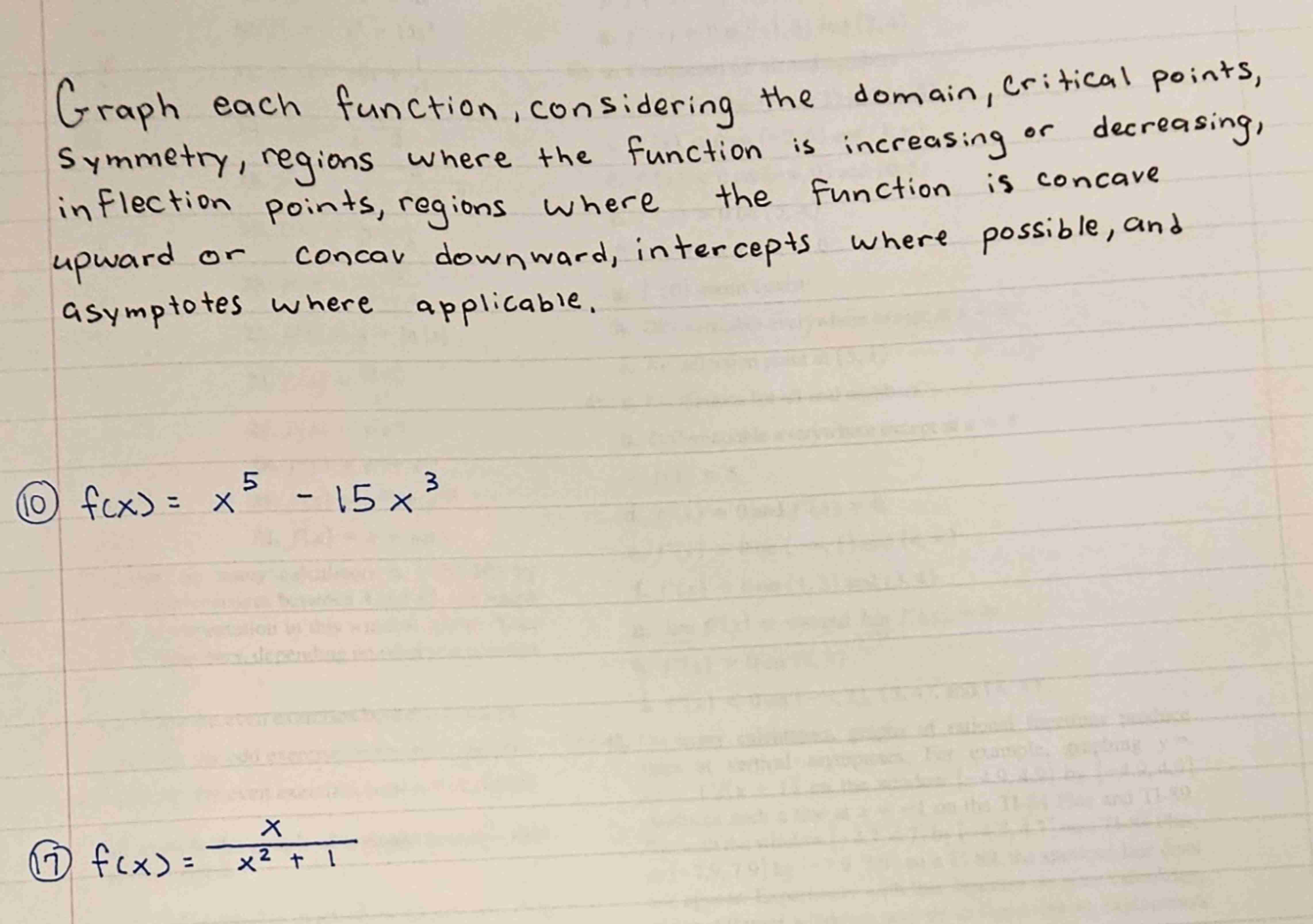 Solved Graph each function, considering the domain, critical | Chegg.com
