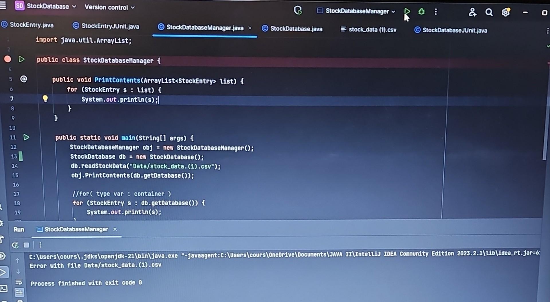 Solved Hi, I'm having trouble outputting a file intellij. it | Chegg.com