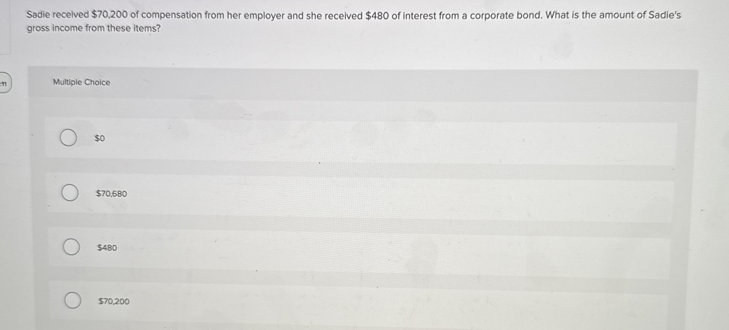 Solved Sadie received $70,200 ﻿of compensation from her | Chegg.com