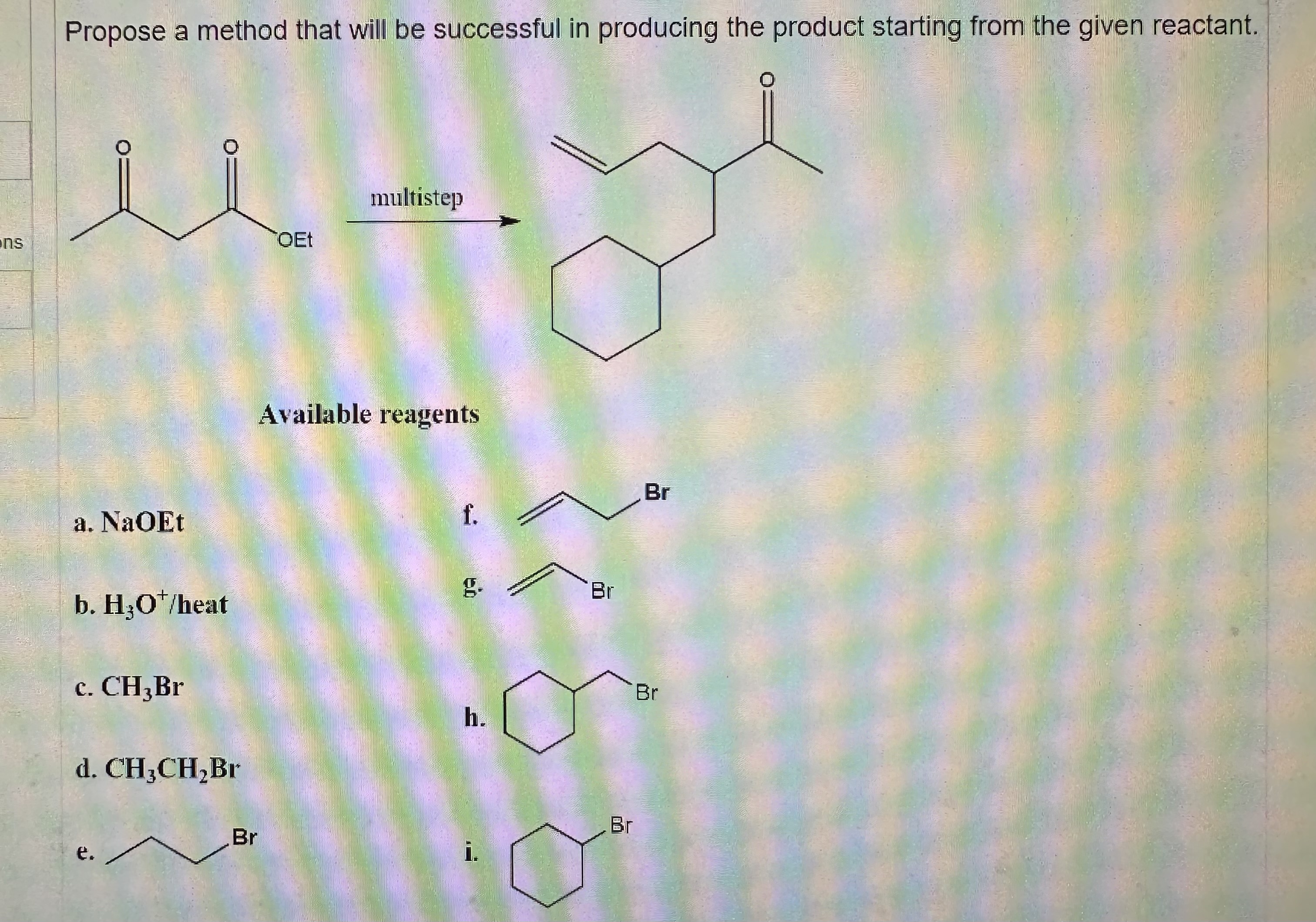 Solved Propose a method that will be successful in producing | Chegg.com