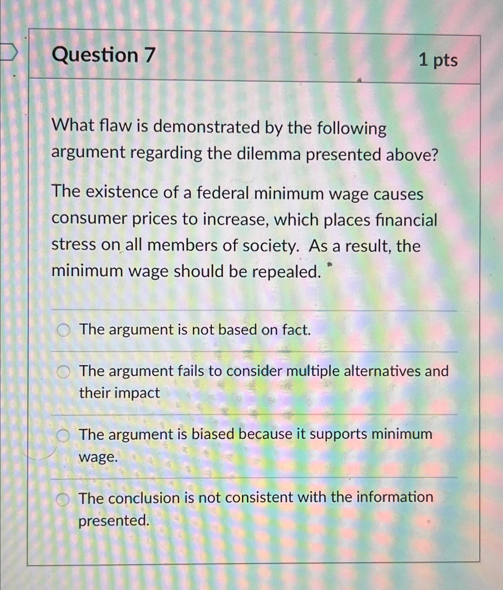 Solved Question 71 ﻿ptsWhat flaw is demonstrated by the | Chegg.com