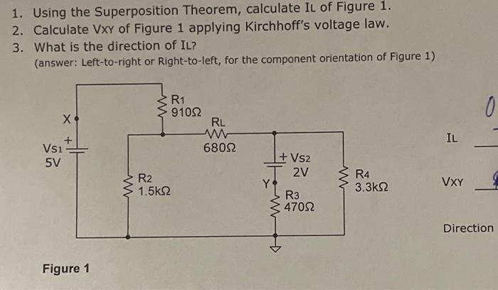 Solved 1. Using the Superposition Theorem, calculate IL of | Chegg.com