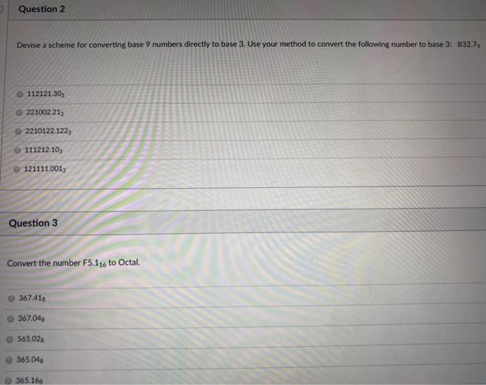Solved > Question 2 Devise a scheme for converting base 9 | Chegg.com