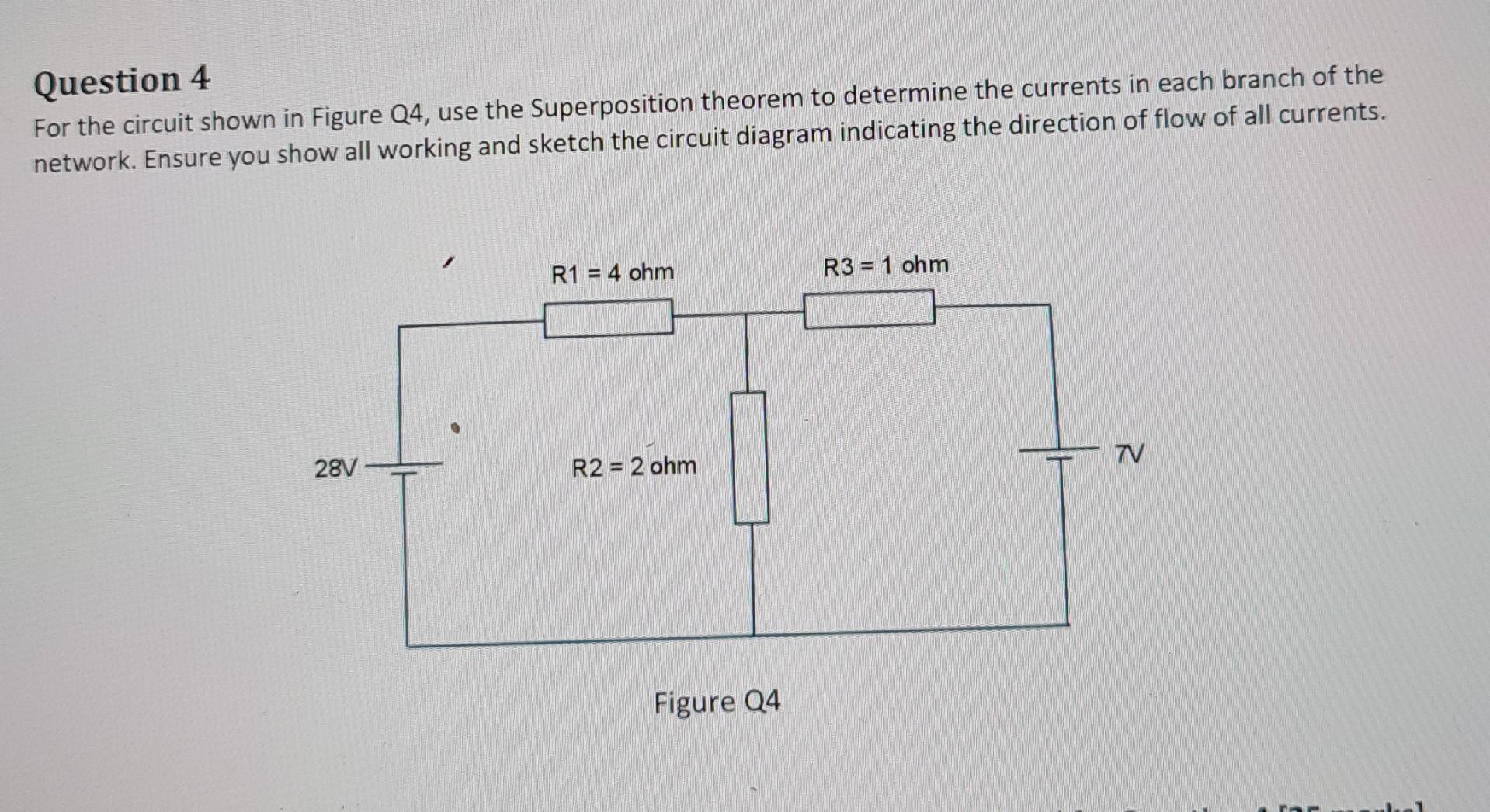 Solved Question 4 For the circuit shown in Figure Q4, use | Chegg.com