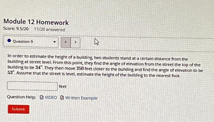 Solved In order to estimate the height of a building, two | Chegg.com