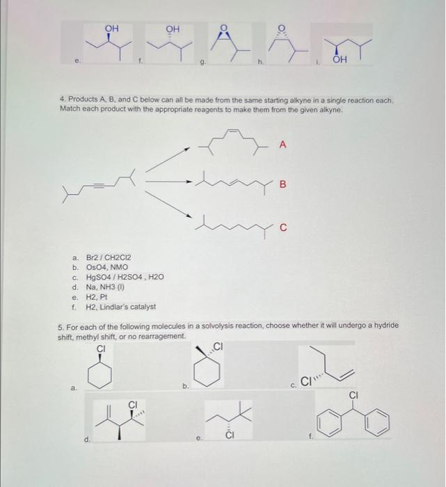 Solved 1. Choose the correct reagent(s) for the following | Chegg.com