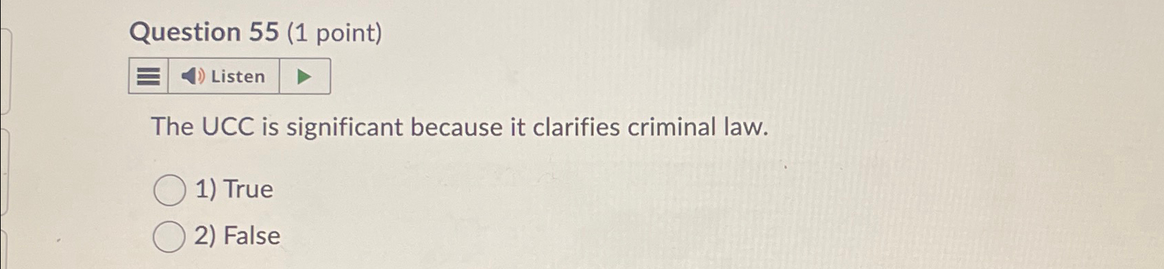 Solved Question 55 (1 ﻿point)ListenThe UCC is significant | Chegg.com