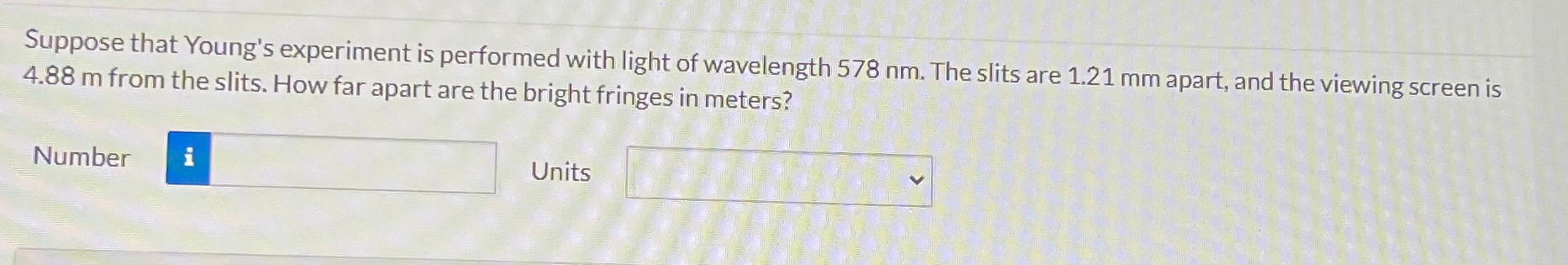 Solved Suppose that Young's experiment is performed with | Chegg.com