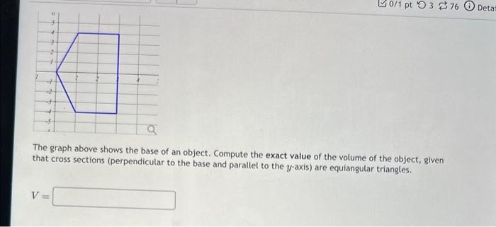 Solved The graph above shows the base of an object. Compute | Chegg.com