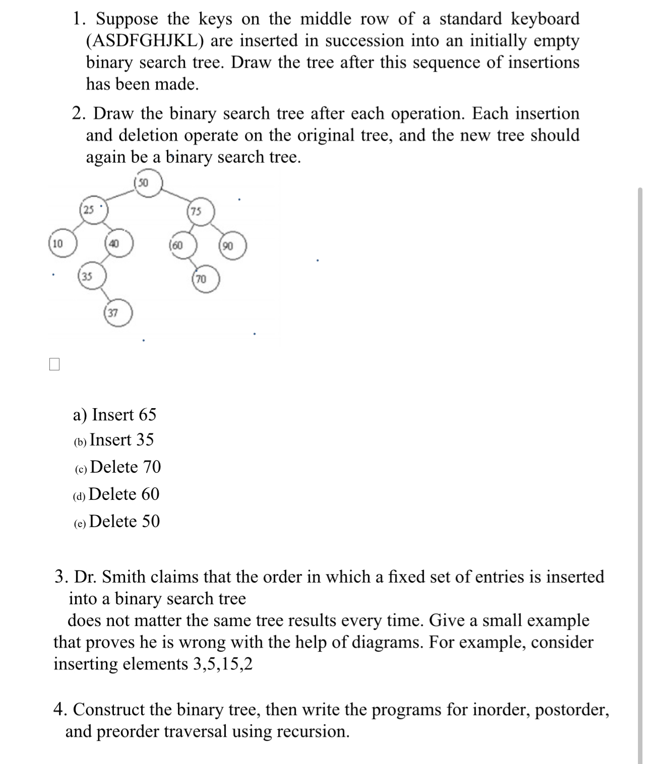 Solved Suppose the keys on the middle row of a standard | Chegg.com