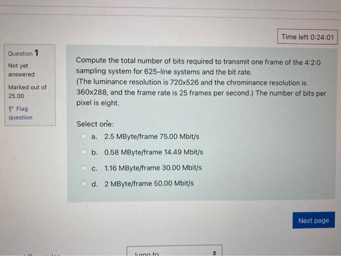 Solved Compute the total number of bits required to transmit | Chegg.com
