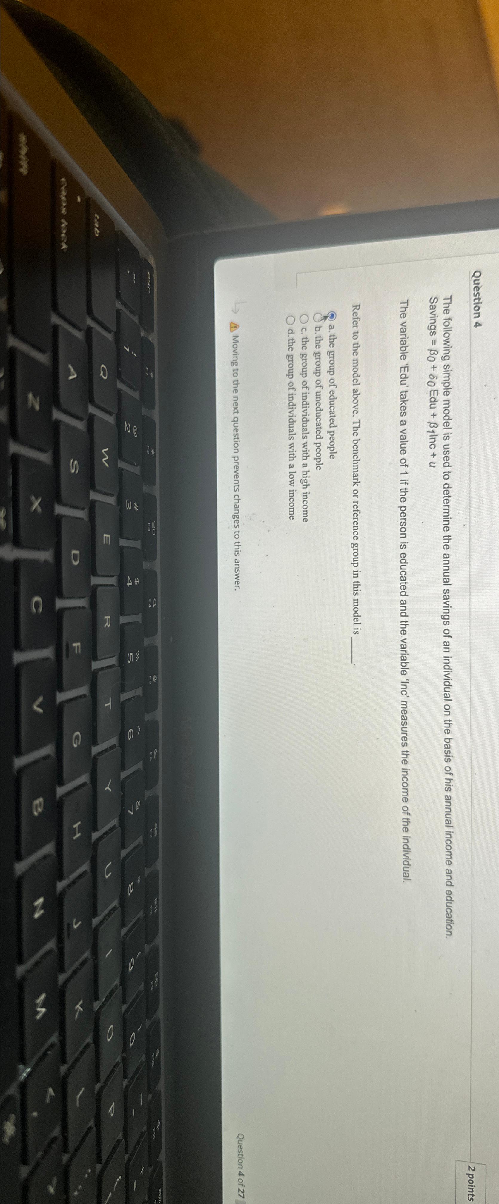 Solved Quèstion 42 ﻿pointsThe following simple model is used | Chegg.com