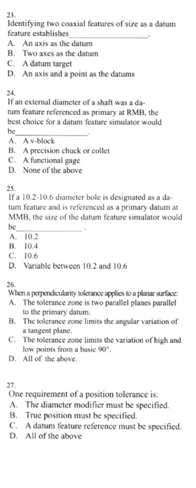 Solved 23 Identifying two coaxial features of size as a | Chegg.com