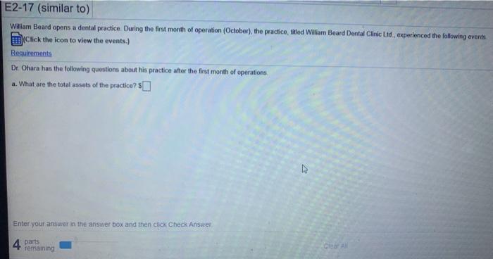 Solved Tibra Ali opens a dental practice. During the first | Chegg.com