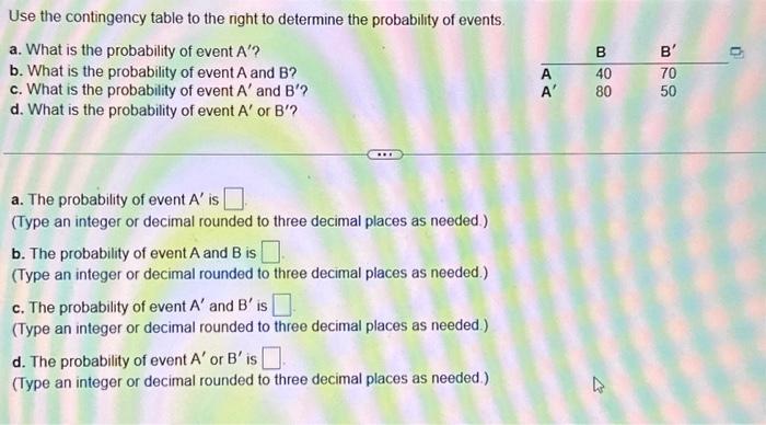 Solved Use the contingency table to the right to determine | Chegg.com Solved Use the contingency table to the right to determine | Chegg.com