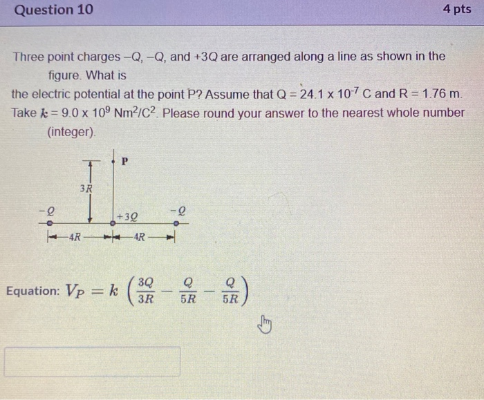 Solved Using the figure shown below, find the potential | Chegg.com