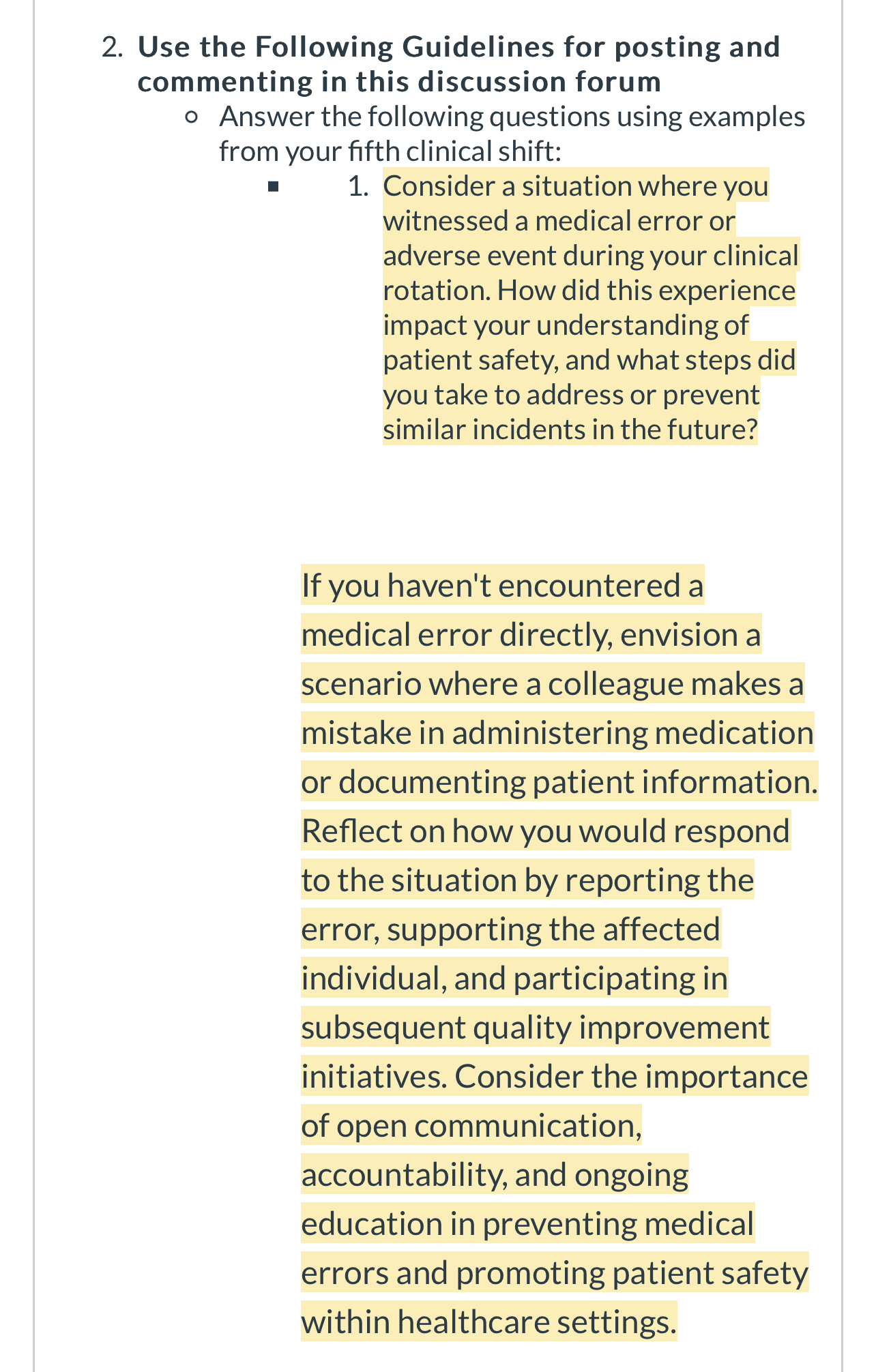 Solved Use the Following Guidelines for posting and | Chegg.com
