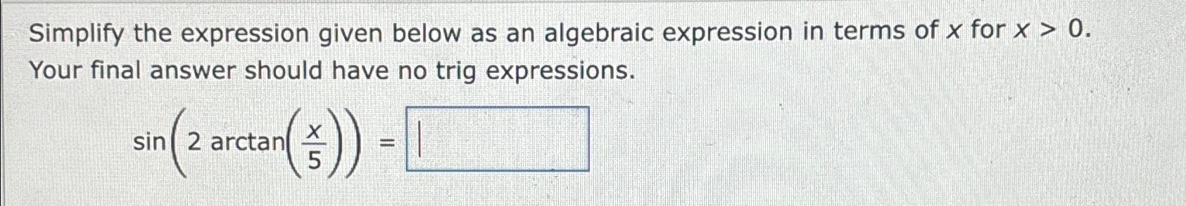 Solved Simplify the expression given below as an algebraic | Chegg.com