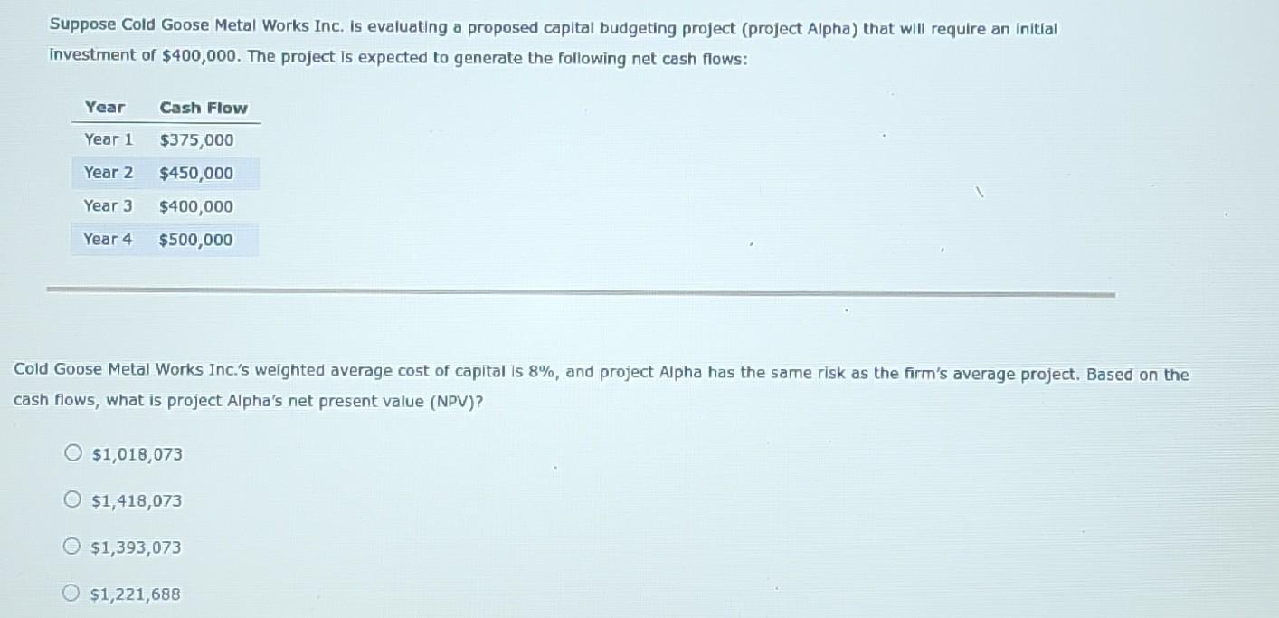 Solved 1. Net present value (NPV) Evaluating cash flows with | Chegg.com