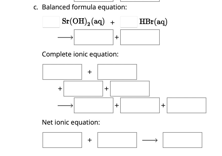 Solved b. ﻿Balanced formula | Chegg.com