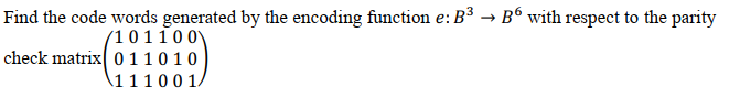Solved Find the code words generated by the encoding | Chegg.com