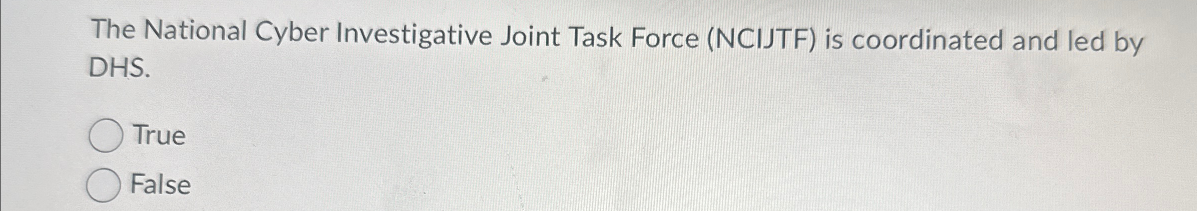 Solved The National Cyber Investigative Joint Task Force | Chegg.com