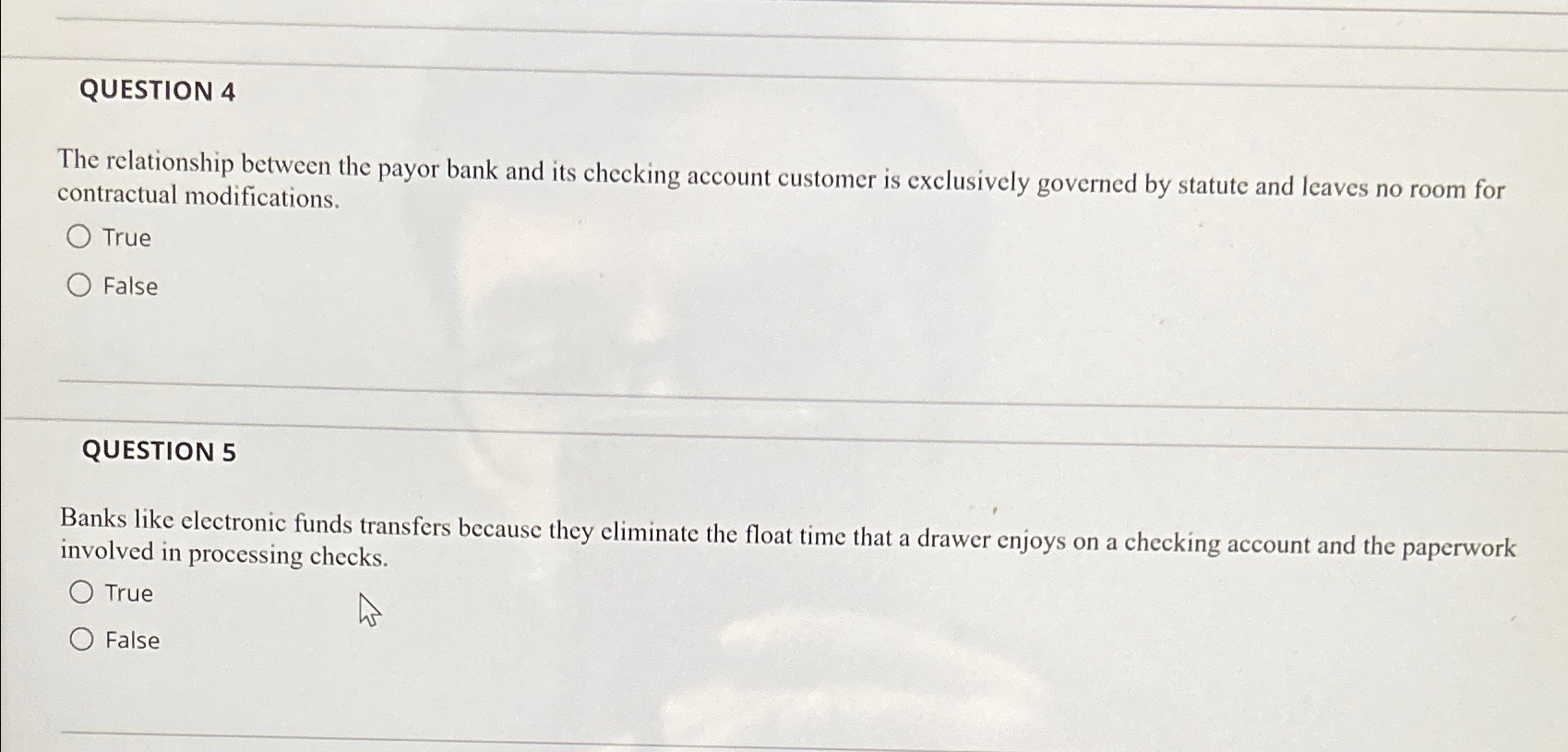 Solved QUESTION 4The relationship between the payor bank and | Chegg.com
