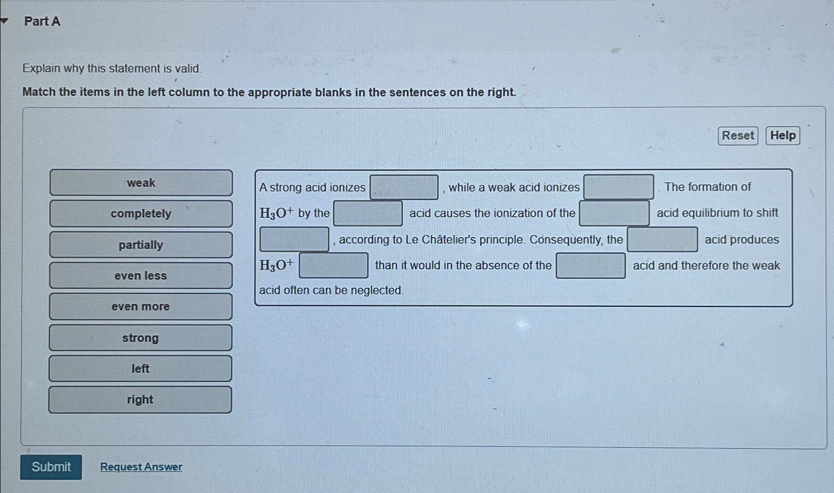 Solved Part AExplain why this statement is valid.Match the | Chegg.com