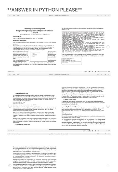 **ANSWER IN PYTHON PLEASE**Building Python Programs | Chegg.com