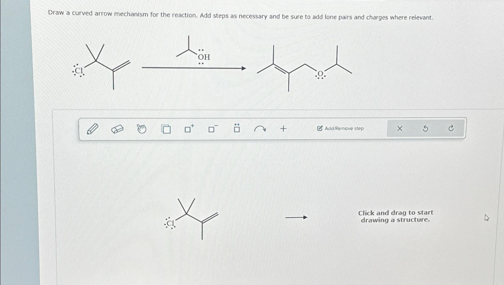 Solved Draw a curved arrow mechanism for the reaction. Add | Chegg.com