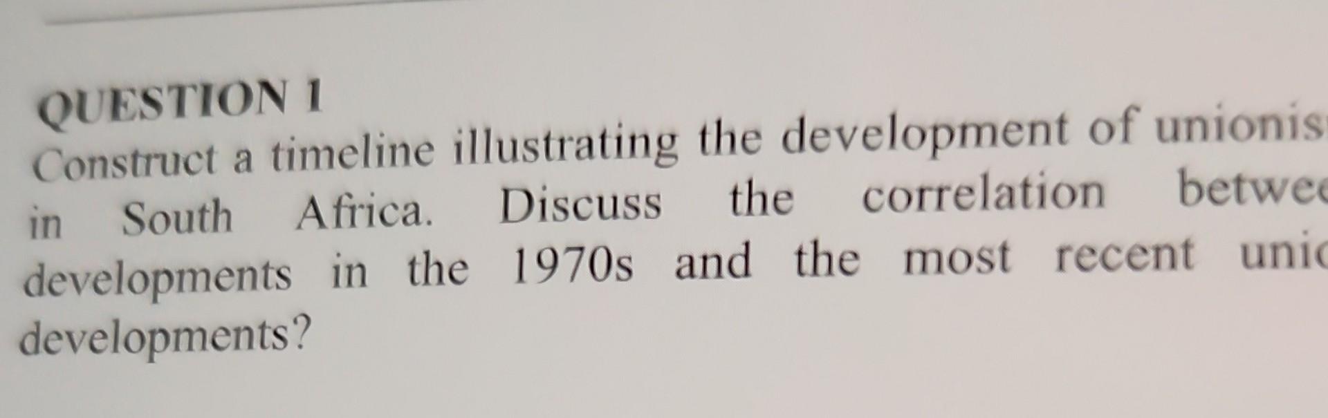 Solved QUESTION 1 Construct a timeline illustrating the | Chegg.com