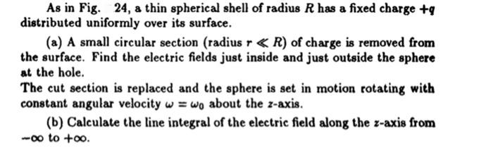 Solved As in Fig. 24, a thin spherical shell of radius R has | Chegg.com