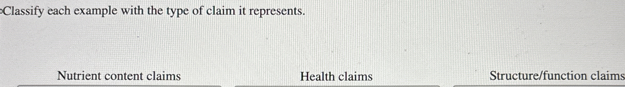 Solved Classify each example with the type of claim it | Chegg.com