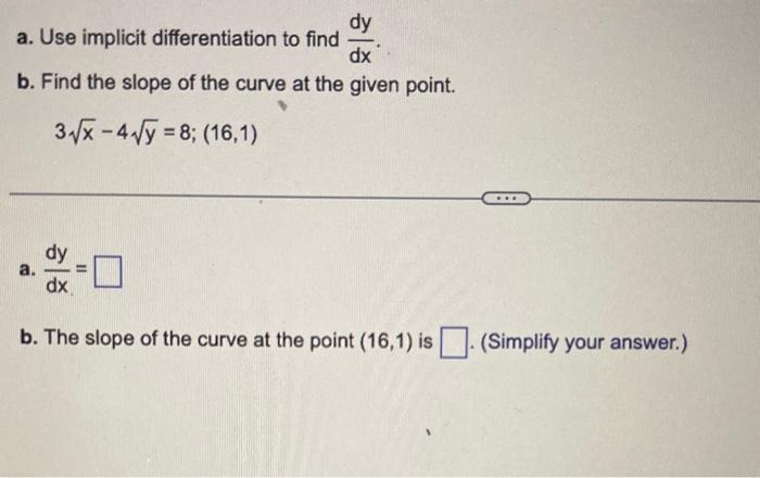 [Solved]: thx a. Use implicit differentiation to find ( fr