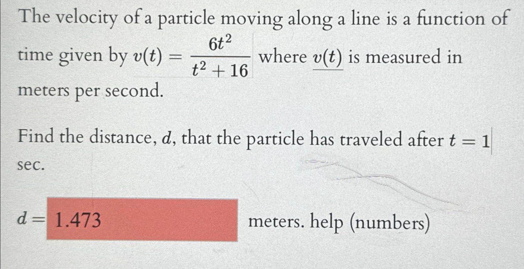 Solved The velocity of a particle moving along a line is a | Chegg.com