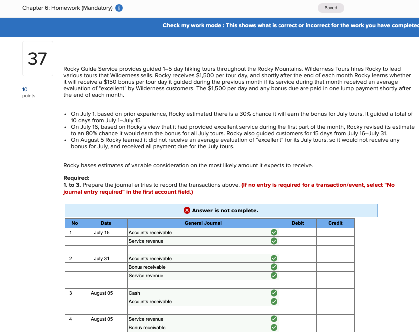 Solved Chapter 6: Homework (Mandatory)Check my work mode : | Chegg.com