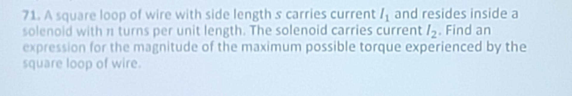 Solved A square loop of wire with side length s ﻿carries | Chegg.com