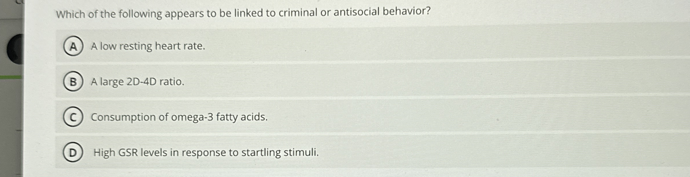 Solved Which of the following appears to be linked to | Chegg.com