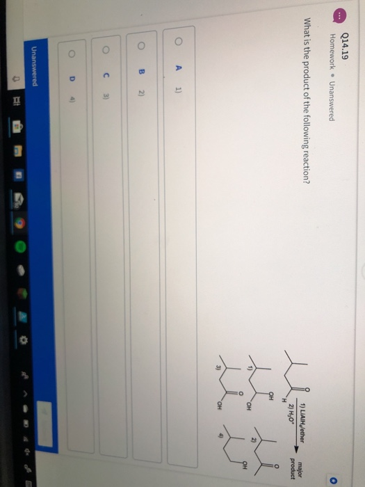 Solved 29%) Q14.17 Homework . Unanswered What is the product | Chegg.com