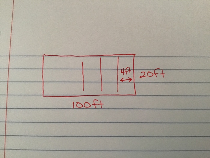 Solved 4611 20ft 100ft . 9. The floor of a commercial | Chegg.com