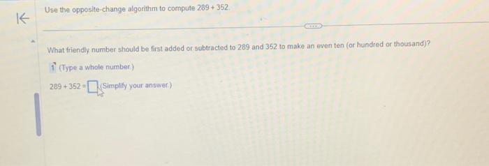 Solved K Use the opposite-change algorithm to compute 289 + | Chegg.com