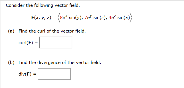 Solved Consider the following vector | Chegg.com