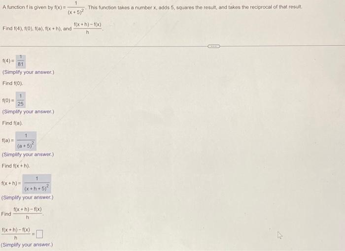 Solved A function f is given by f(x) = Find f(4), f(0), | Chegg.com