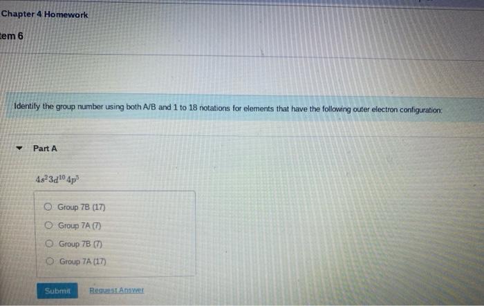 Solved Identify the group number using A/B ans 1 to 18 | Chegg.com