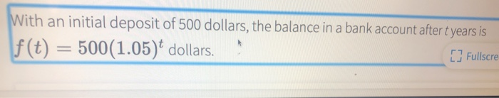 Solved With an initial deposit of 500 dollars, the balance | Chegg.com