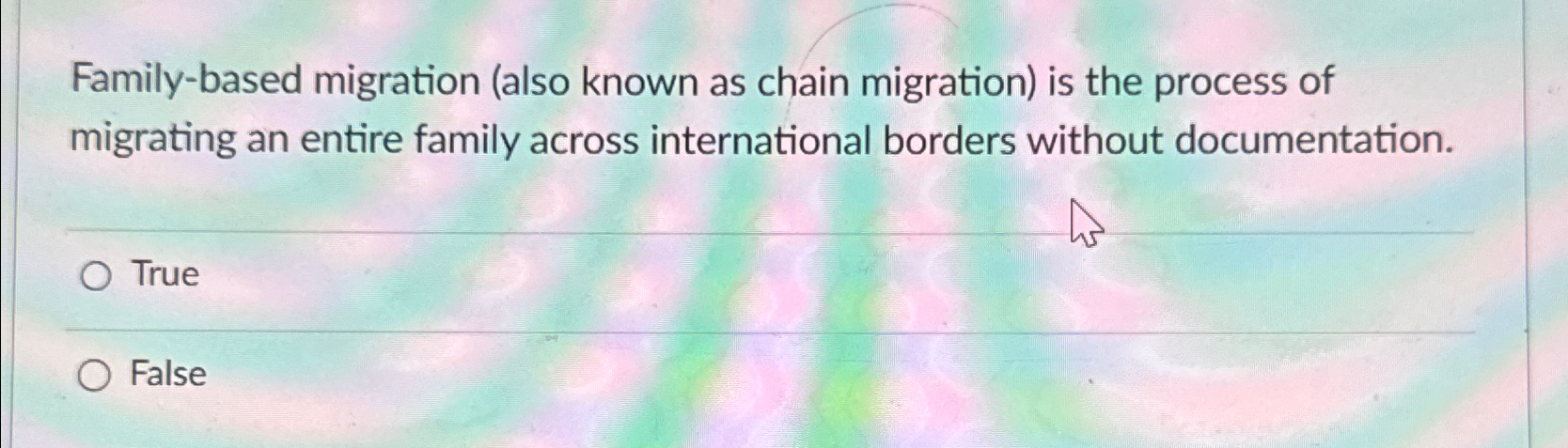 Solved Family-based migration (also known as chain | Chegg.com