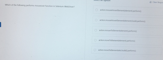 Solved Which of the following performs mouseover function in | Chegg.com